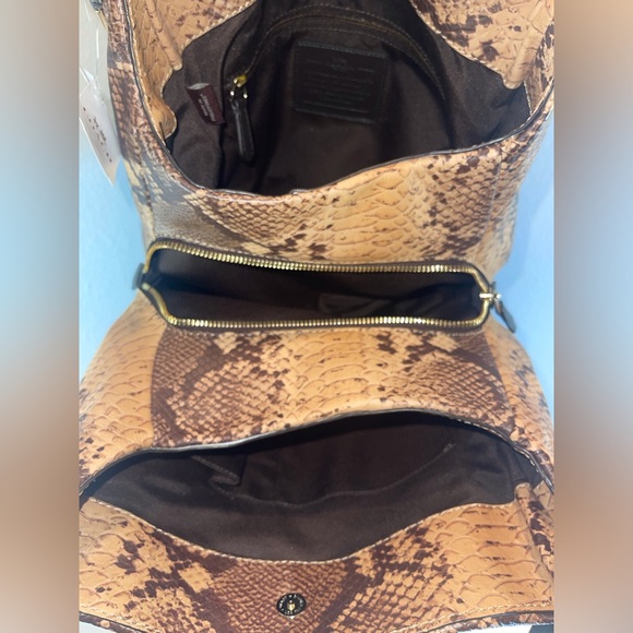 Coach | Bags | Nwt Coach Snake Phoebe Embossed Leather Shoulder Tote ...